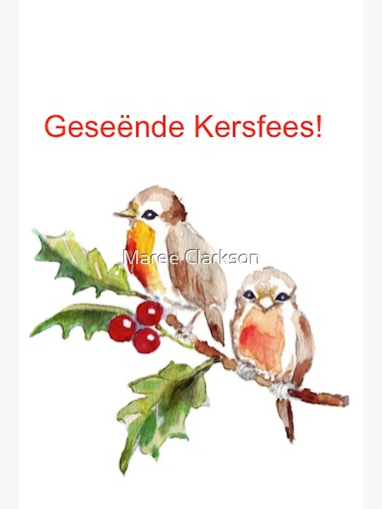 "'n Geseënde Kersfees!" Poster for Sale by MareeClarkson | Redbubble