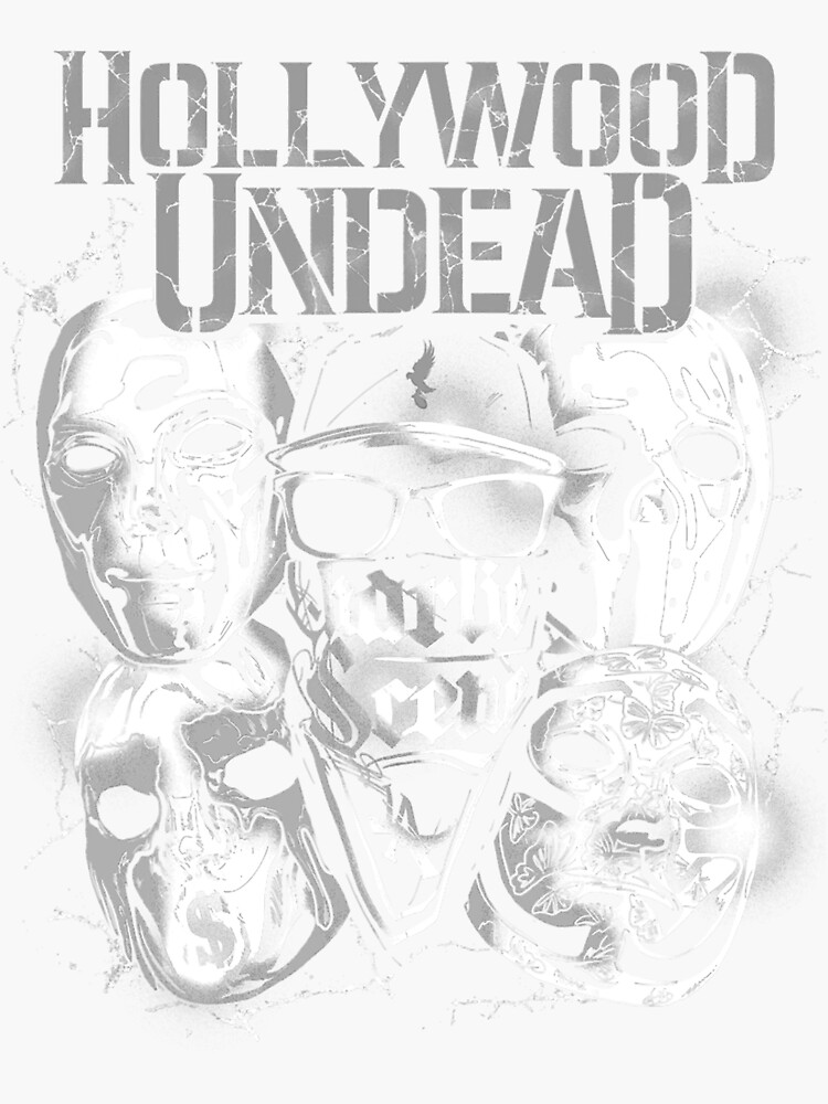 "Hollywood Undead - Official Merchandise - Metal Masks" Sticker by ...