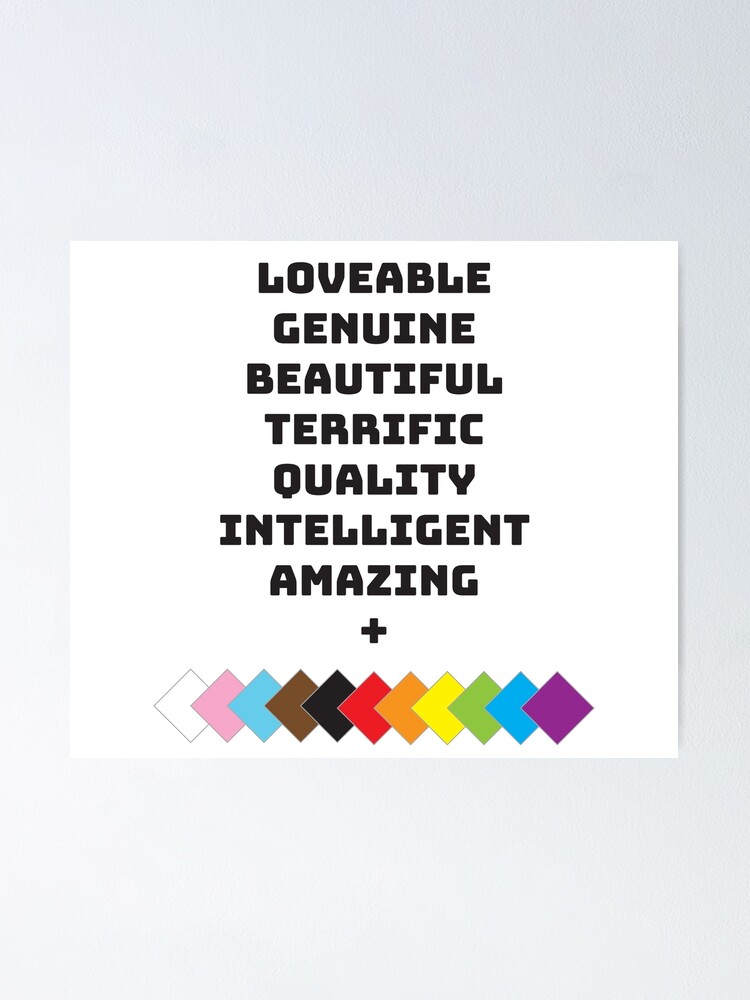 "LGBT Acronyms" Poster for Sale by BeJolley | Redbubble