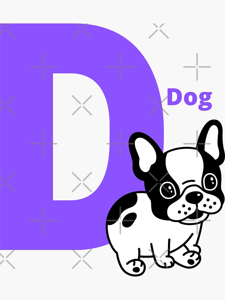 "D for Dog - Alphabet and Animals" Sticker for Sale by CherieTree ...