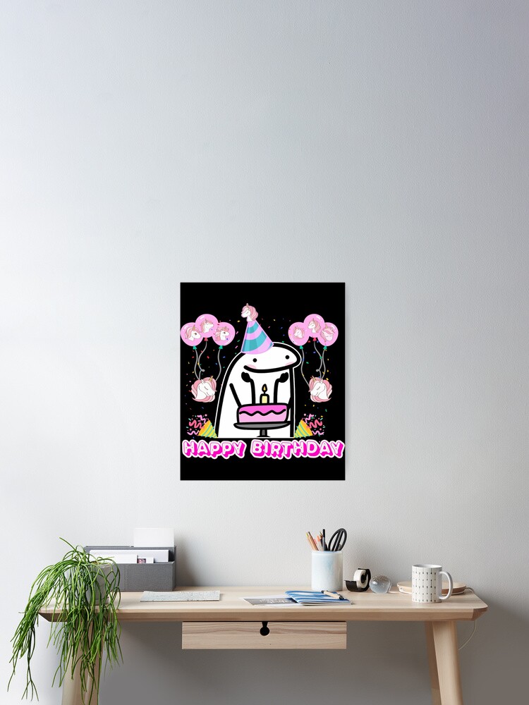 "flork girls happy birthday " Poster for Sale by KrisLouDesign | Redbubble