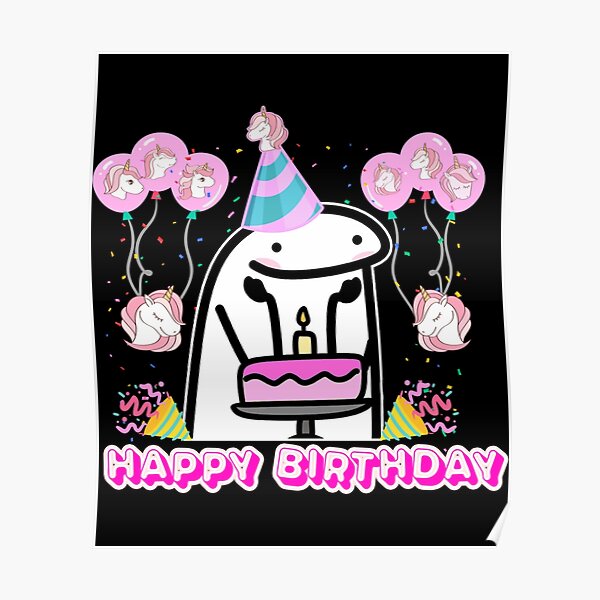 "flork girls happy birthday " Poster for Sale by KrisLouDesign | Redbubble