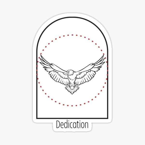 "Geometric Dedication" Sticker for Sale by EmbersStudio | Redbubble
