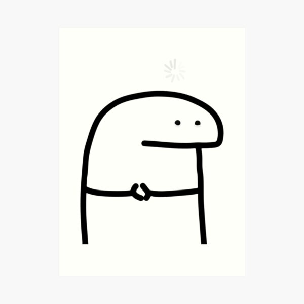 "Thinking Flork " Art Print for Sale by KrisLouDesign | Redbubble