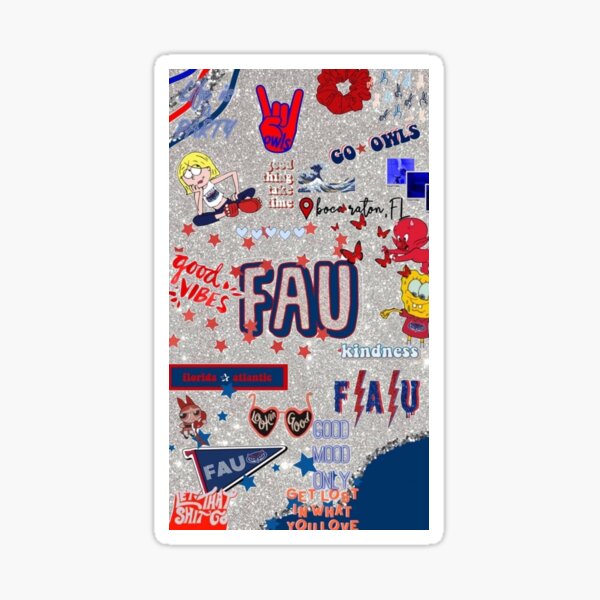 "Florida Atlantic University collage" Sticker by TrenzCA | Redbubble