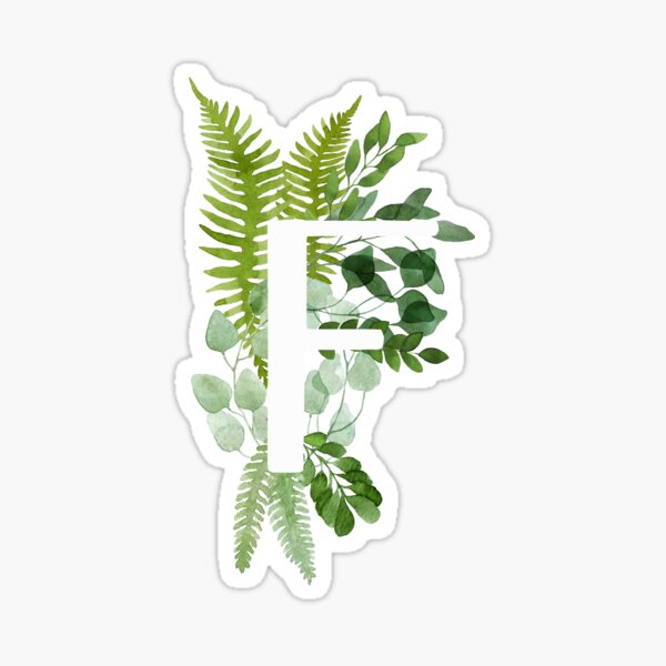 "Floral letter F" Sticker for Sale by helga-wigandt | Redbubble