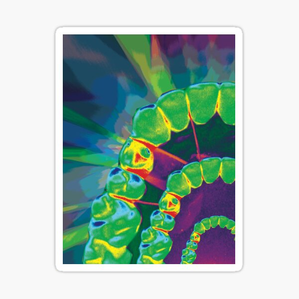 "Teeth Model Gradient Color Dental Art" Sticker by dentalart | Redbubble