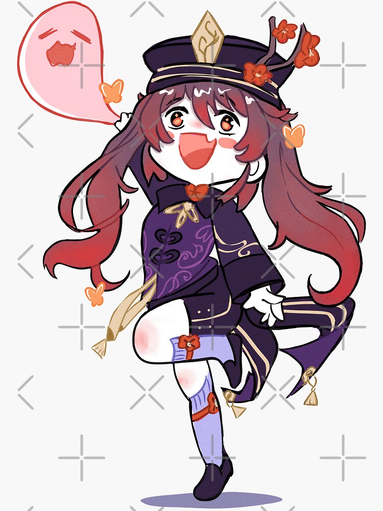 "Chibi Hu Tao Genshin Impact" Sticker by elosart | Redbubble
