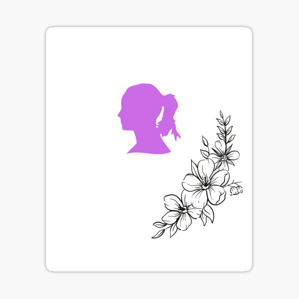 " girl profile" Sticker for Sale by linSia | Redbubble