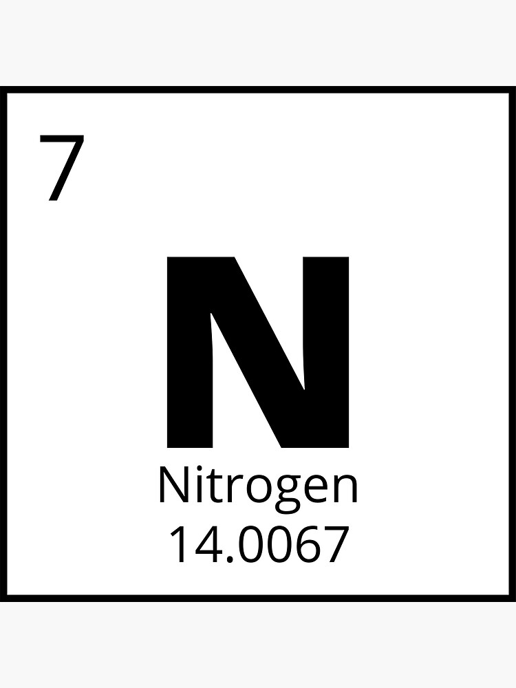 "Nitrogen" Sticker for Sale by Blank02 | Redbubble