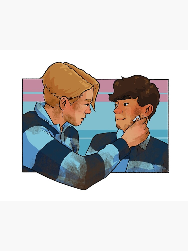 "Alt Nick and Charlie - heartstopper drawing - rugby" Art Print by ...