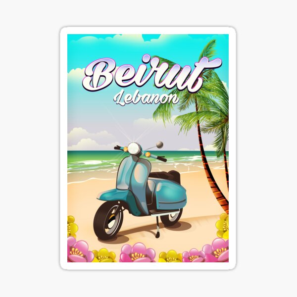 "Beirut Lebanon vacation poster" Sticker for Sale by vectorwebstore ...
