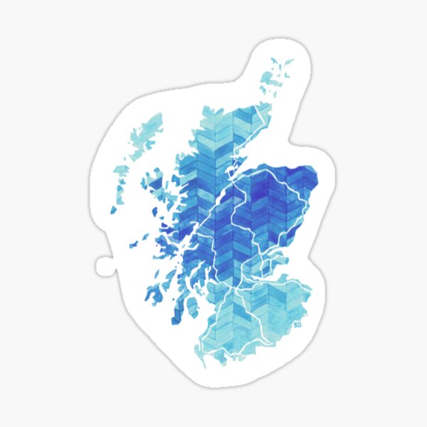 "Scotland Map Sticker" Sticker by SharlaPaints | Redbubble