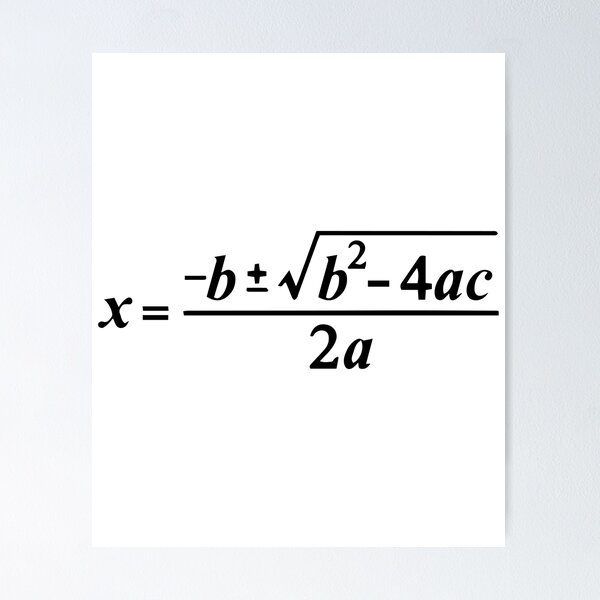 "Quadratic Formula" Poster for Sale by yooKabb | Redbubble