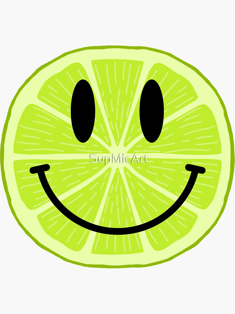 "Smile a lime slice - Citrus fruit !" Sticker for Sale by SupMicArt ...