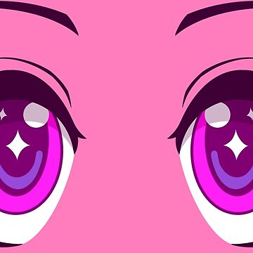"Anime Eyes - Pink" Sticker for Sale by WaddlingTech | Redbubble