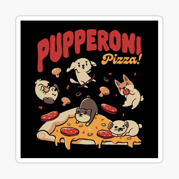 "Pupperoni Puzzia Dogs Puppies Italy by Tobe Fonseca" Sticker for Sale ...