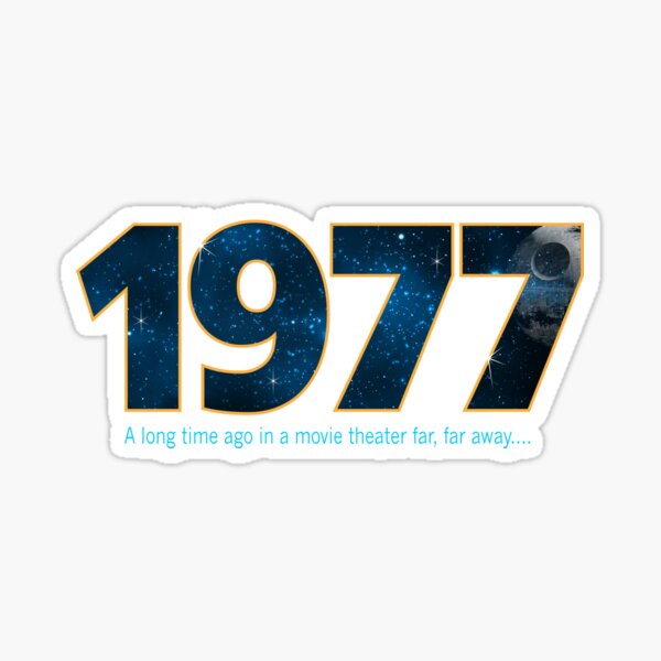 "1977" Sticker for Sale by oldskooldesign | Redbubble