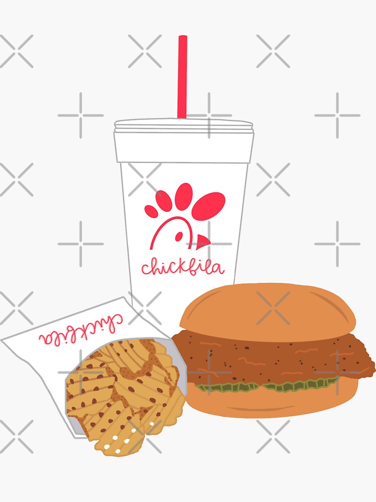 "Chicken Sandwich Meal" Sticker for Sale by kaleyhoggle | Redbubble