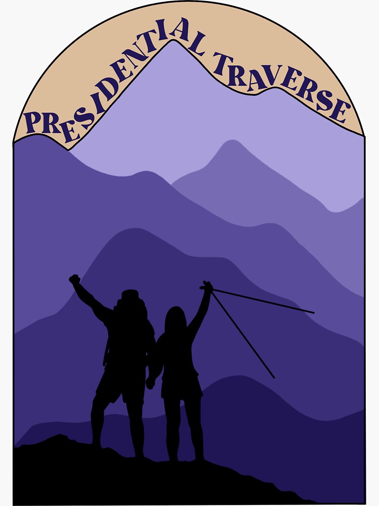 "Presidential Traverse" Sticker by katietrail | Redbubble
