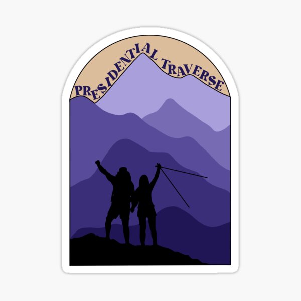 "Presidential Traverse" Sticker by katietrail | Redbubble