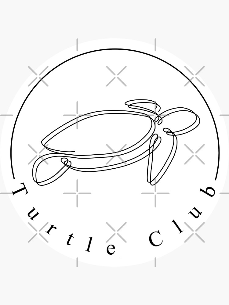 "The Turtle Club" Sticker for Sale by FromL-C | Redbubble