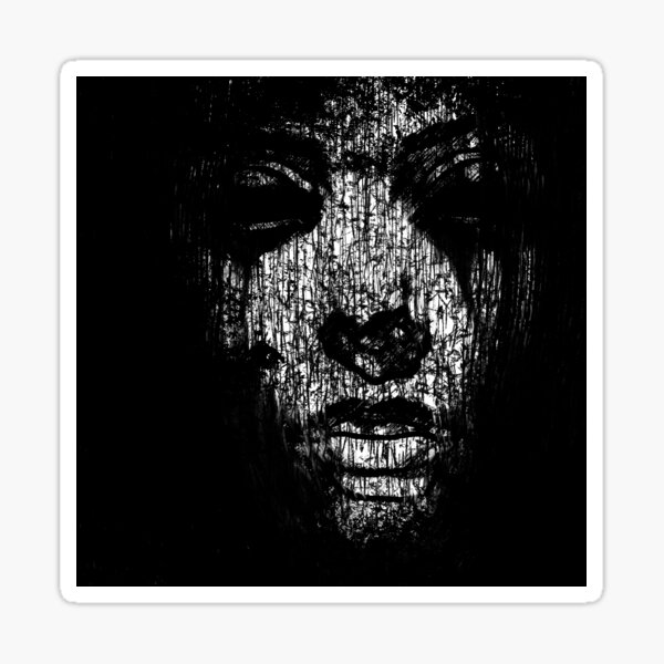 "Haunted Tears" Sticker for Sale by MinxJinx | Redbubble