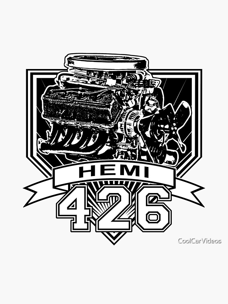 "426 Hemi" Sticker for Sale by CoolCarVideos | Redbubble