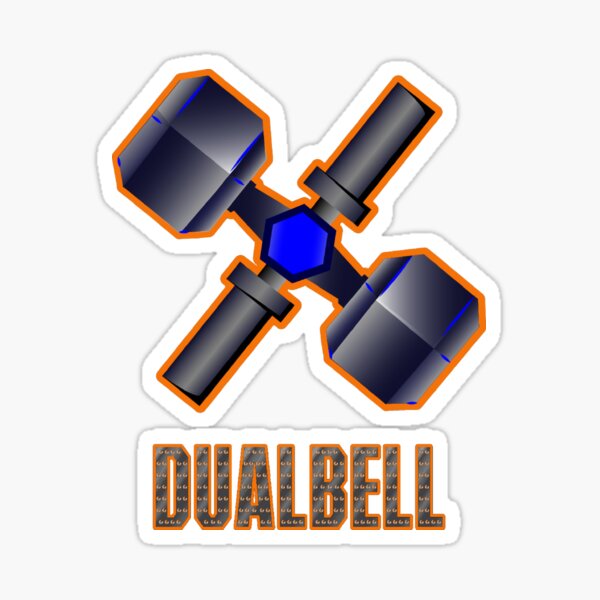 "Dualbell Chest Logo" Sticker by DualbellStrong | Redbubble
