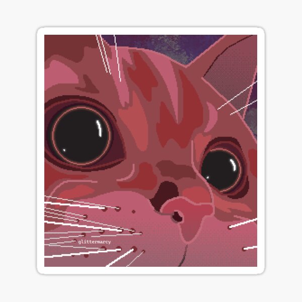 "Pixel Kitty" Sticker by Glitter-Marcy | Redbubble