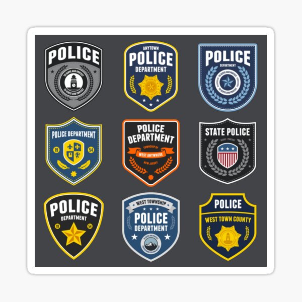 "Police Emblems" Sticker by traumfaenger | Redbubble