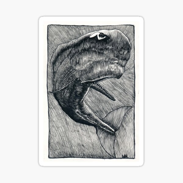 "Moby Dick" Sticker for Sale by francesca-dic | Redbubble