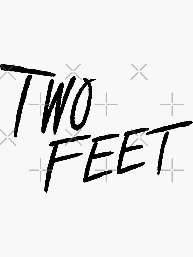 "Two Feet Text v2" Sticker for Sale by TheSouthWind | Redbubble