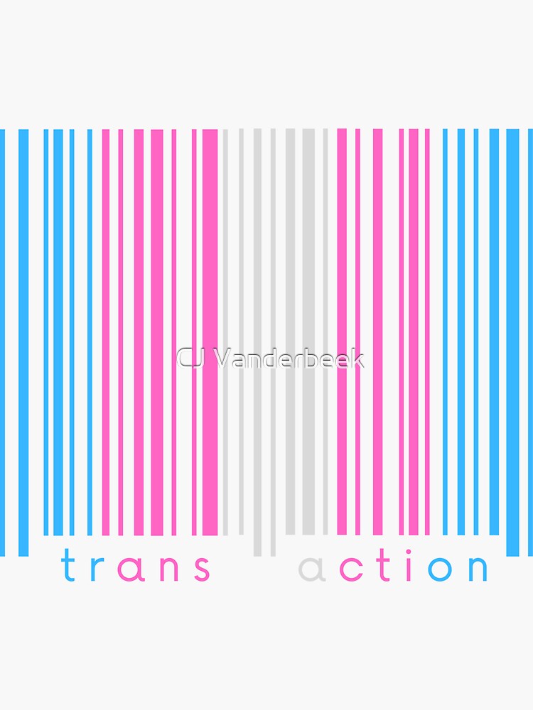 "Trans Action Trans Pride Barcode" Sticker for Sale by nailbitingwrite ...