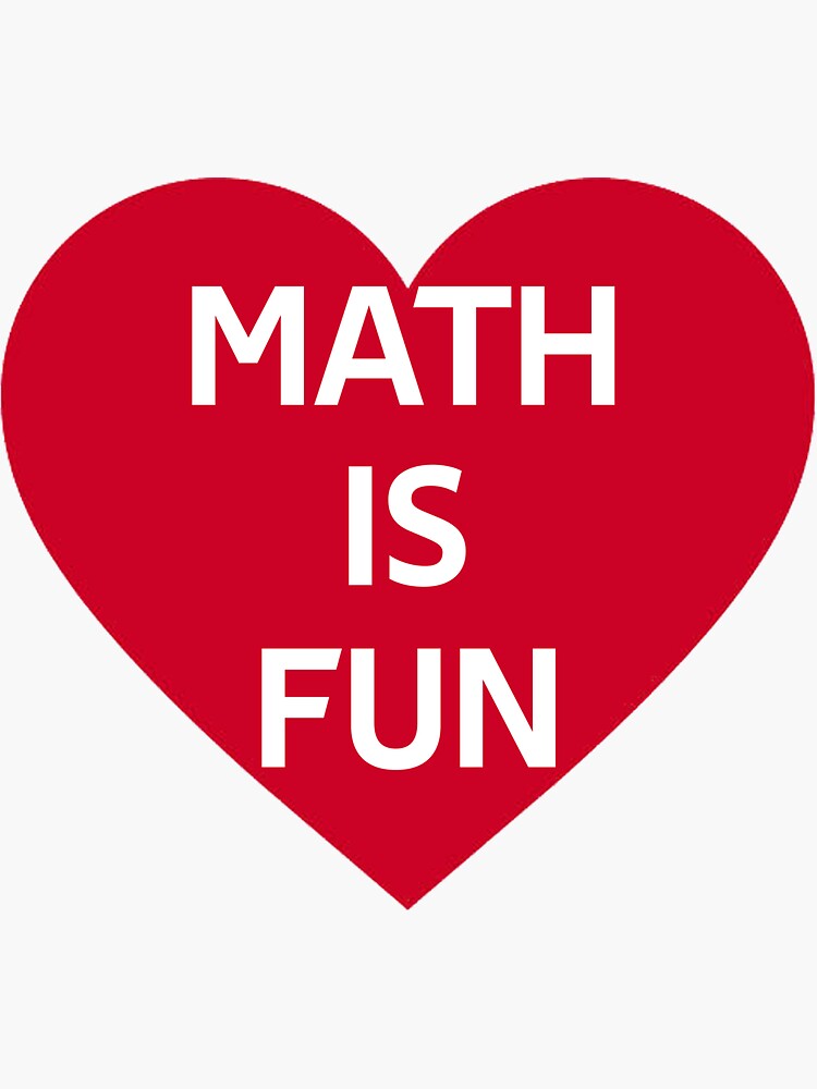 "math is fun " Sticker for Sale by rachidhaz | Redbubble