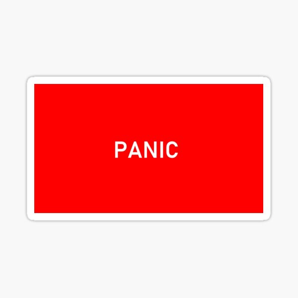 "Panic Button" Sticker for Sale by Surgedesign | Redbubble
