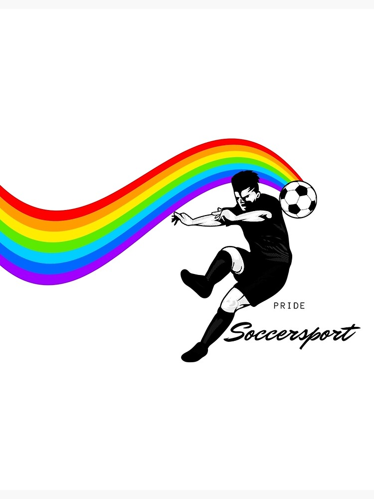 "soccer sport pride rainbow" Poster for Sale by PEDTHE | Redbubble