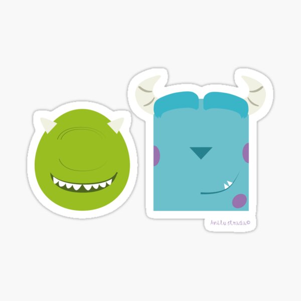 "mike and sully" Sticker by Anilustrada | Redbubble