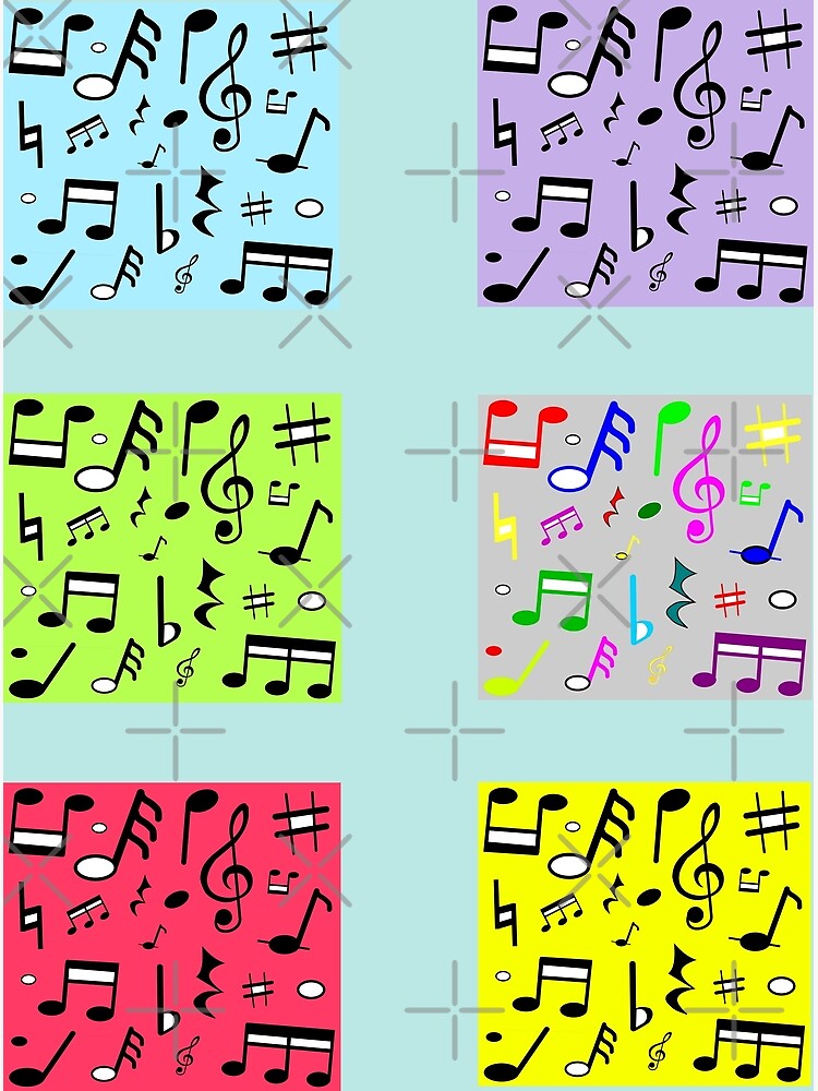 "Multi-Color Music Notes Sticker Pack" Poster for Sale by ...