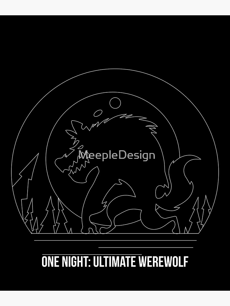 Impression photo « One Night Ultimate Werewolf Minimalist Line Art ...