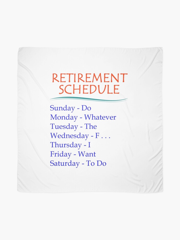 "Retirement Gifts - Retirement Schedule Funny Gift Ideas for Retired or ...