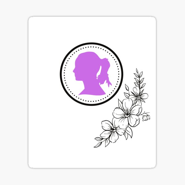 " girl profile" Sticker for Sale by linSia | Redbubble