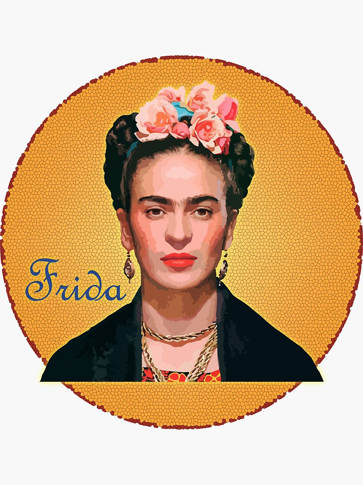 "Frida, painter and icon of Mexican culture" Sticker by hombredelodo ...