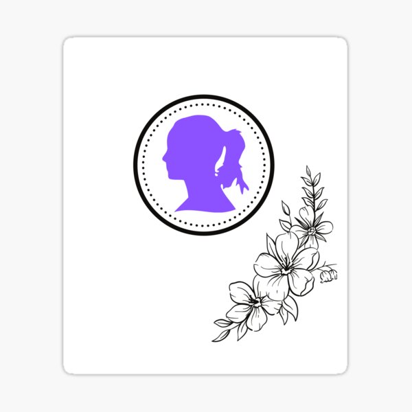 "girl profile" Sticker for Sale by linSia | Redbubble