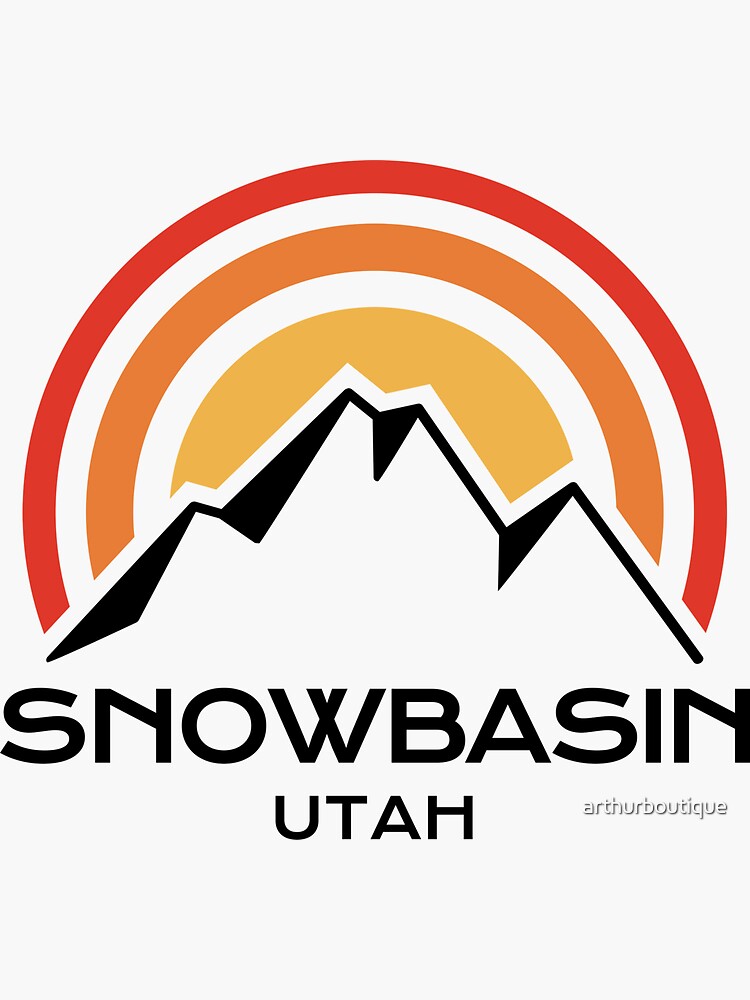 "Snowbasin Mountain Sun - Snowbasin Resort Utah" Sticker for Sale by ...