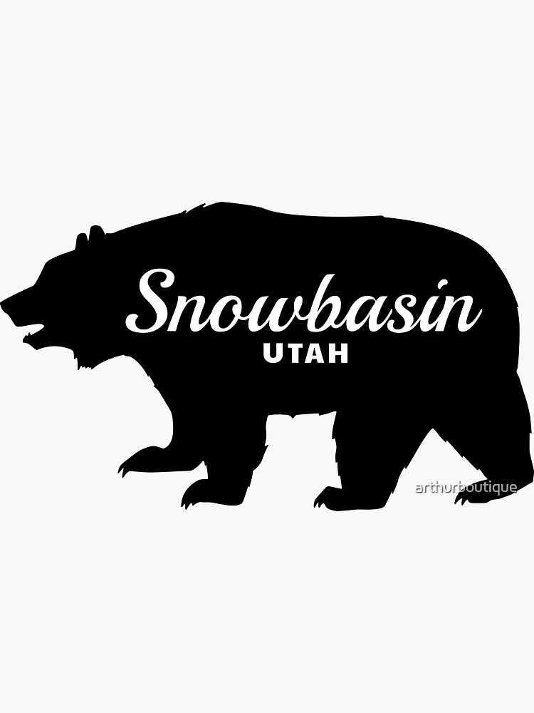 "Snowbasin Resort Bear - Snowbasin Resort Utah" Sticker for Sale by ...