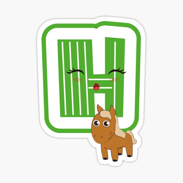"Letter H, Alphabet H" Sticker by Fashionxj | Redbubble