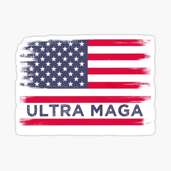 "Ultra MAGA American Flag Ultra-Maga Retro" Sticker for Sale by ...