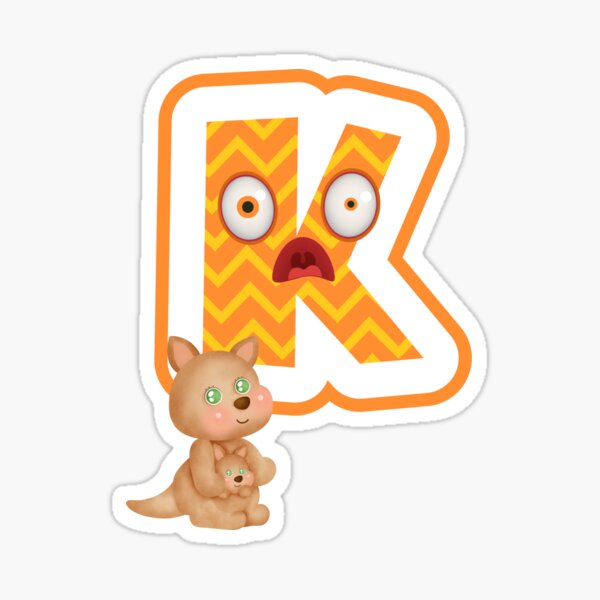 "Letter K, Alphabet K" Sticker for Sale by Fashionxj | Redbubble