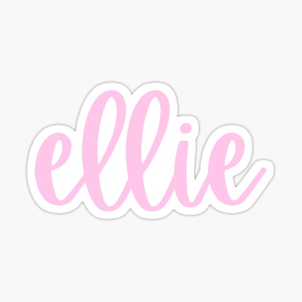 "Ellie Name - Pink" Sticker for Sale by moxsto | Redbubble